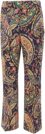 Etro Femme, Pantalons, Multicolore, Taille: 42 FR Pantalon Droit Paisley