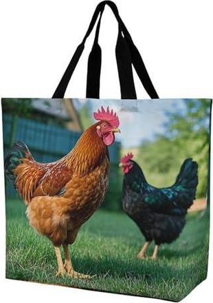 Generic Poules De Basse-Cour Sac Fourre Tout D&eacute;contract&eacute; Tote Bag Pliable Sac &Agrave; Bandouli&egrave;re Pour Plage Voyage Universit&eacute;