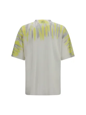 Balenciaga Mens Extreme Tie Dye T-Shirt Full White Cotton T-Shirts And Polos