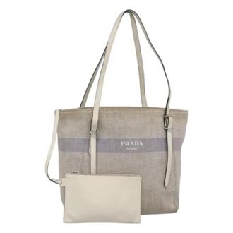 Prada Pre-owned Toile sacs-prada - Femme - Pre-owned - Gris - Taille: ONE Size