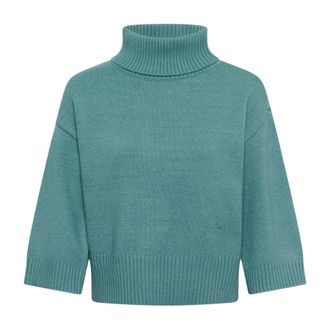 Saint Tropez Pull &agrave; col roul&eacute; - Femme - Pulls - Bleu - Taille: 38 FR