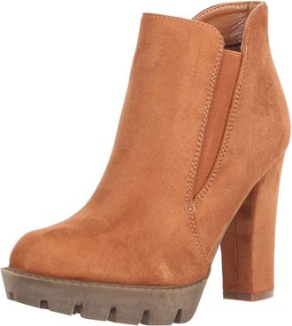 Elara Damen Stiefelette Ankle Boots Chunkyrayan EL800 Camel-38