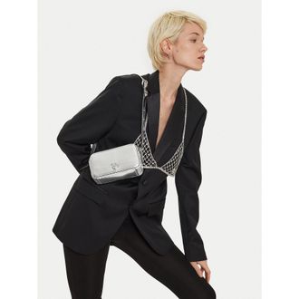 Pinko Handtasche PINKO Camera Case AI 24-25 PLTT 102810 A1VG Silberfarben