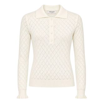 Twinset Polo - Femme - Tops - Blanc - Taille: 38 FR