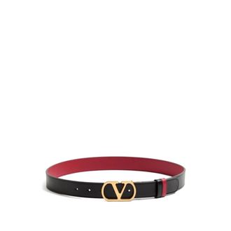 Valentino Garavani Roter Wendeg&uuml;rtel mit Lochmuster - - Accessories - Damen - Rot - 90 CM