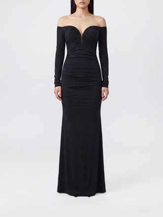 Elisabetta Franchi Robe fourreau longue de soir&eacute;e avec d&eacute;collet&eacute; en caur