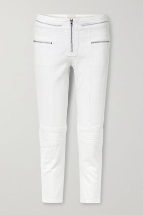 Isabel Marant Jean Slim Raccourci Taille Mi-haute Loma - Blanc