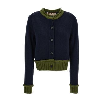 Marni Kurzer- kastenf&ouml;rmiger Cardigan - - Knitwear - Damen - Blau - M