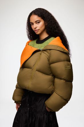 Ganni Pufferjacke aus gr&uuml;nem Future-Nylon - Gr&ouml;&szlig;e 32 gr&uuml;n