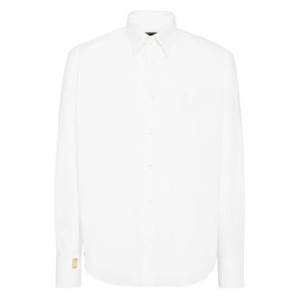 Billionaire Boys Club Besticktes Baumwollhemd - - Shirts - Herren - Wei&szlig; - XL