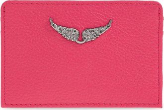Zadig&Voltaire Femme, Accessoires, Rose, Taille: ONE Size Porte-cartes en cuir