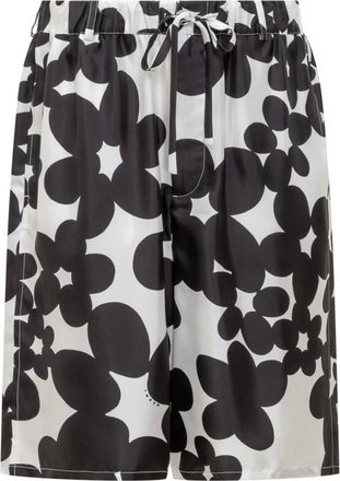Marni Homme, Shorts, Noir, Taille: M Printed Silk Bermuda Shorts