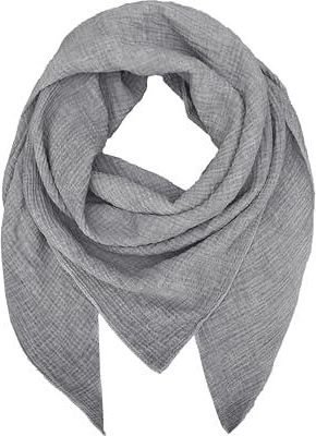 TMK Écharpe triangulaire unisexe, douce et légère, en coton 100% multicolore cod.9485 (Vintage, Gris Médium)