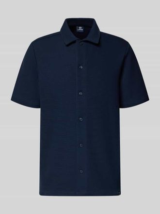Lerros Regular Fit Freizeithemd mit Polokragen und Strukturmuster