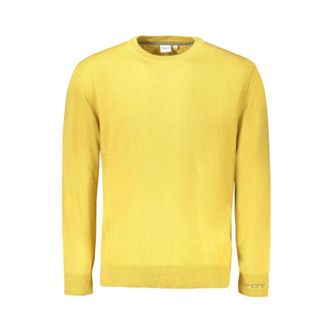 Pepe Jeans London Gelber Baumwollpullover mit Stickerei - - Knitwear - Herren - Gelb - XL