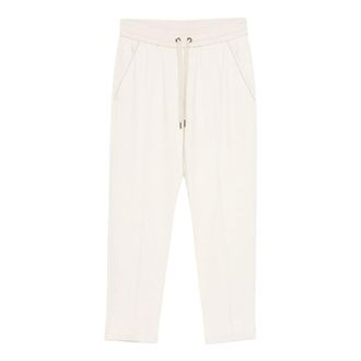 Brunello Cucinelli Pantalon de jogging fusel&eacute; &agrave; cordon de serrage - Femme - Pantalons - Beige - Taille: 40 FR