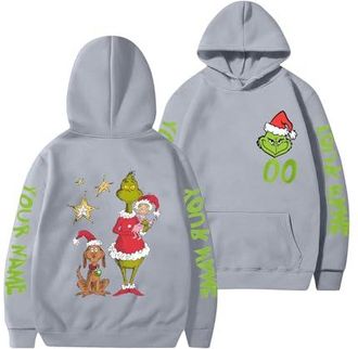 Generic Le Grinch Sweat A Capuche Femme Moche Femmes Oversize Costume Pulls Deguisement Vêtements Pilou Vetement Pull 2025 Hiver Noel Pyjama Noël Sweet Chaud 