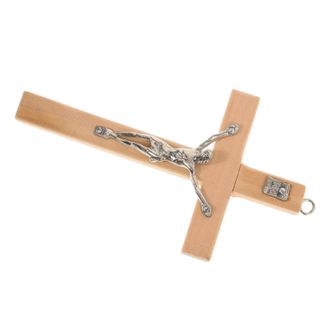 Cabilock Holzhandwerk Kreuz Katholischen Jesus -Legierung Statue Dekorative Kreuz F&uuml;r Hause