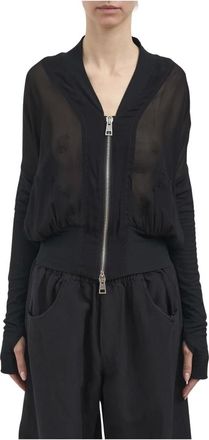 Andrea Ya'aqov Femme, Vestes, Noir, Taille: 40 FR Bomber Mini en Viscose