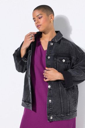 STUDIO UNTOLD Jeansjacke Jeansjacke Oversize Shape Nadelstreifen