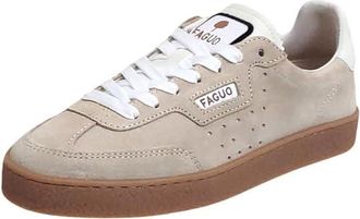 Faguo Lumbo S25CG0201, Femme Basket_Mode_Basse Beige bi-mati&egrave;re - 38 EU