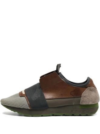 Balenciaga baskets en mesh - Marron