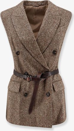 Brunello Cucinelli Virgin wool blend vest - BRUNELLO CUCINELLI - gender_Woman
