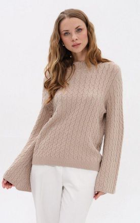 Passioni Strickpullover mit weiten &Auml;rmeln