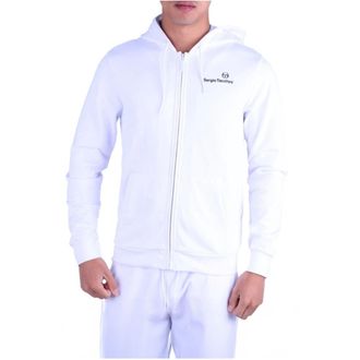 Sergio Tacchini Homme, Sweatshirts et sweats &agrave; capuche, Blanc, Taille: XL Bold Zip Sweat &agrave; capuche