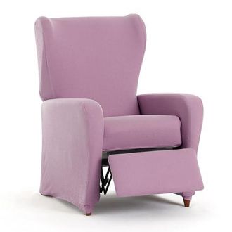 Eysa Bi-elastischer Sofabezug für Relax-Sessel, Farbe: Rosa, Design Harlem