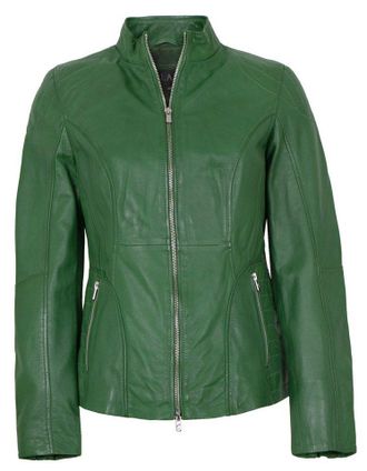 Jilani Lederjacke Zinnia Jilani - Damen Lederjacke Lammnappa gr&uuml;n