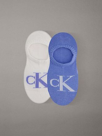 Calvin Klein Lot de 2 paires de chaussettes invisibles en coton doux