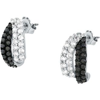 Cleor Boucles doreilles en argent 925/1000 et zircon