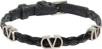Valentino Garavani Homme, Accessoires, Noir, Taille: ONE Size Bracelet VLogo Signature