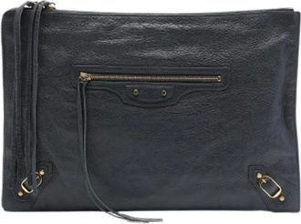 Balenciaga Sac pochette vintage Pre-owned - Femme - Pre-owned - Gris - Taille: ONE Size