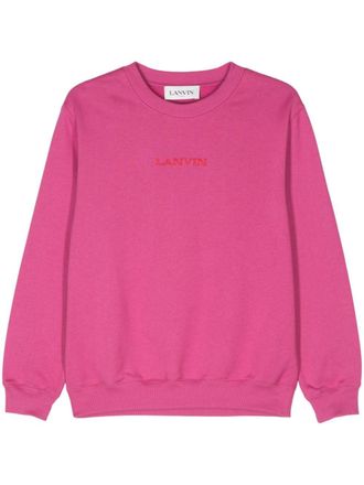 Lanvin sweat à logo brodé - Rose