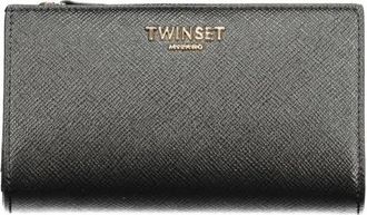 Twinset Saffiano Leder Geldb&ouml;rse mit Rei&szlig;verschluss - - Accessories - Damen - Schwarzk - ONE SIZE