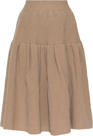 Dries Van Noten Femme, Jupes, Beige, Taille: 40 FR Midi Skirts