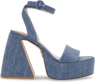 Steve Madden Femme, Chaussures, Bleu, Taille: 35 1/2 EU Sandales &agrave; talons hauts