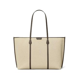 Tory Burch Femme, Sacs, Beige, Taille: ONE Size Perry Canvas Tote