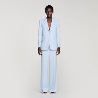 Sandro Veste de tailleur &agrave; rayures sequins