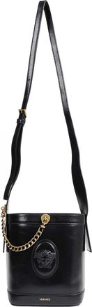 Versace Pivot Mini Leather Buket Bag