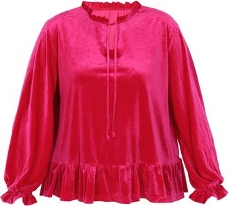 Faina Bluse in gro&szlig;en Gr&ouml;&szlig;en Frauen Fuchsiarosa