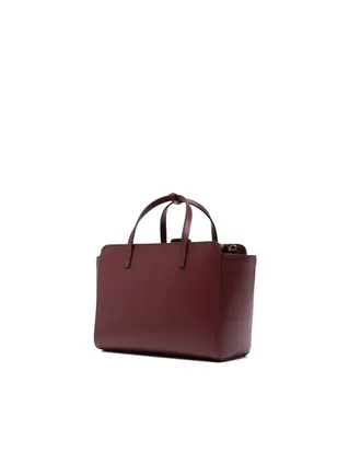 Hidesins Womens Leather Handbag Wine Calf Handbags Hand Bags