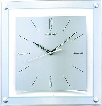 Seiko Elegante Wanduhr, Silber, 37,5 x 6,7 x 34,6 cm