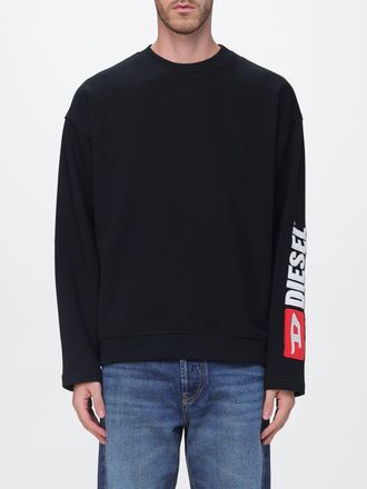 Diesel T-shirt &agrave; manches longues et coupe d&eacute;contract&eacute;e en coton avec logo contrastant