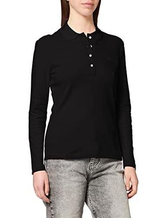 Lacoste Polo slim Fit Manches Longues Femme Noir 38