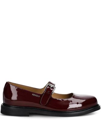Kenzo ballerines Meari en cuir &agrave; boucle - Rouge