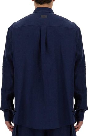 Dolce & Gabbana Linen Oversized Shirt - Blue