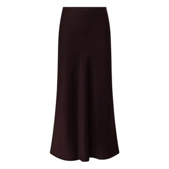 Windsor Satin Midi Rock - - Skirts - Damen - Braun - S